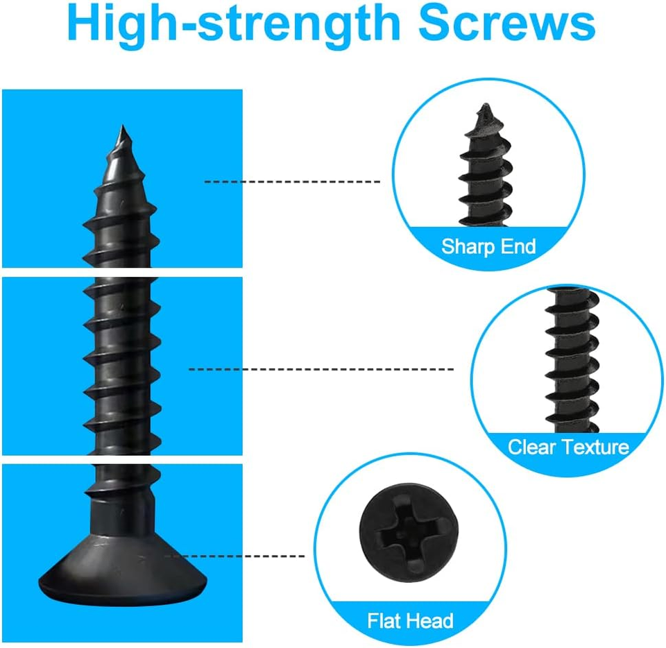 40PCS L Brace, Black Small L Brackets for Wood, Stainless Steel Corner ...