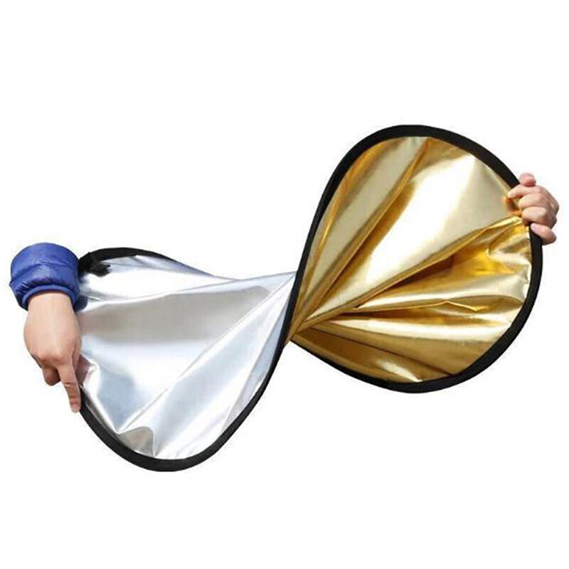 24"/60cm Collapsible Light Reflector for Photography 2in1 Gold and ...