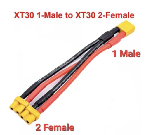 XT30 Parallel Y Harness Connector Splitter Cable Series 2 LIPO Battery ...