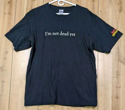 VTG Monty Python T Shirt Spamalot "I'm Not Dead Yet" Black Y2K Musical ...