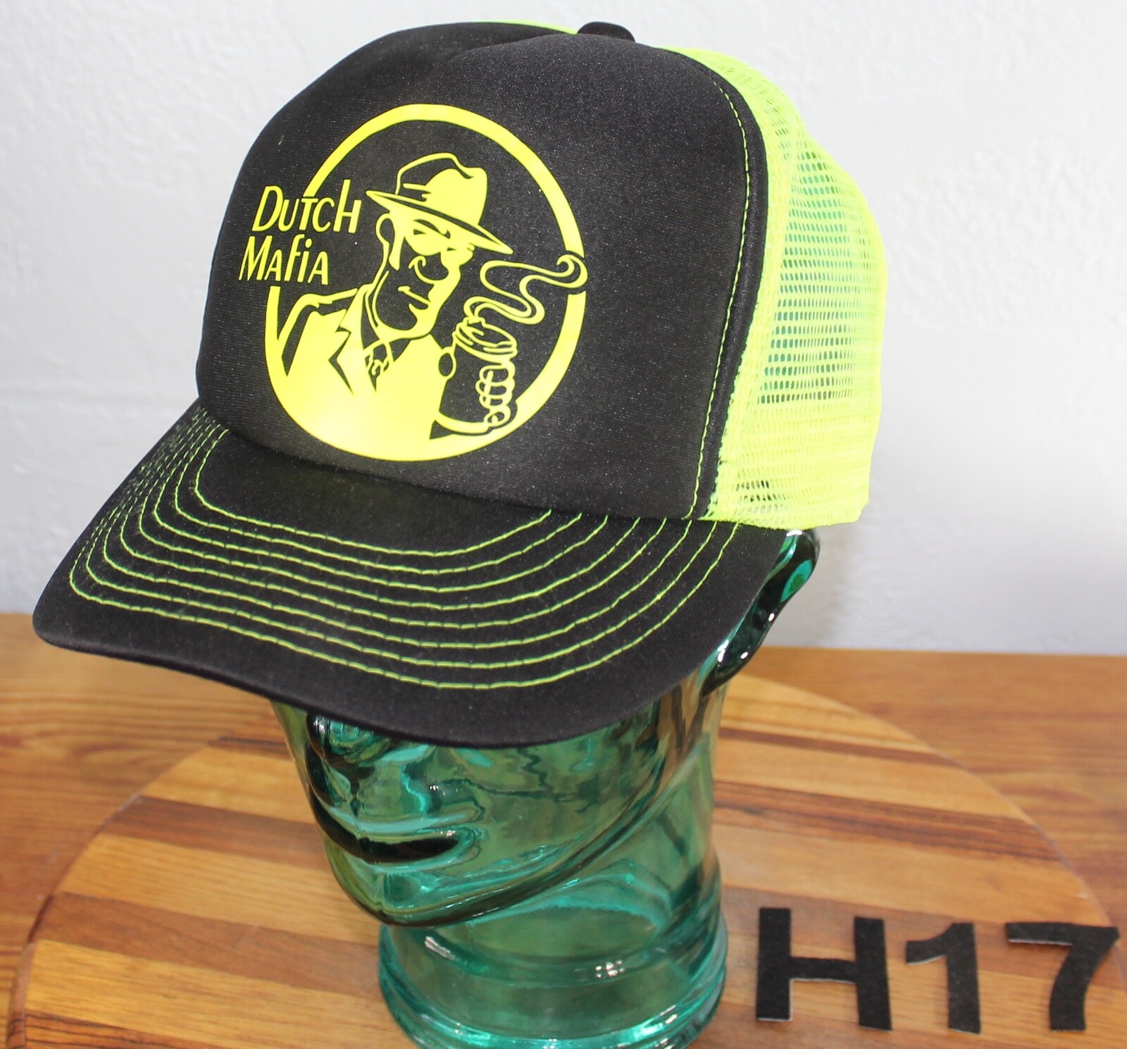 DUTCH BROS COFFE "DUTCH MAFIA" HAT BLACK/GREEN SNAPBACK ADJUSTABLE VGC ...