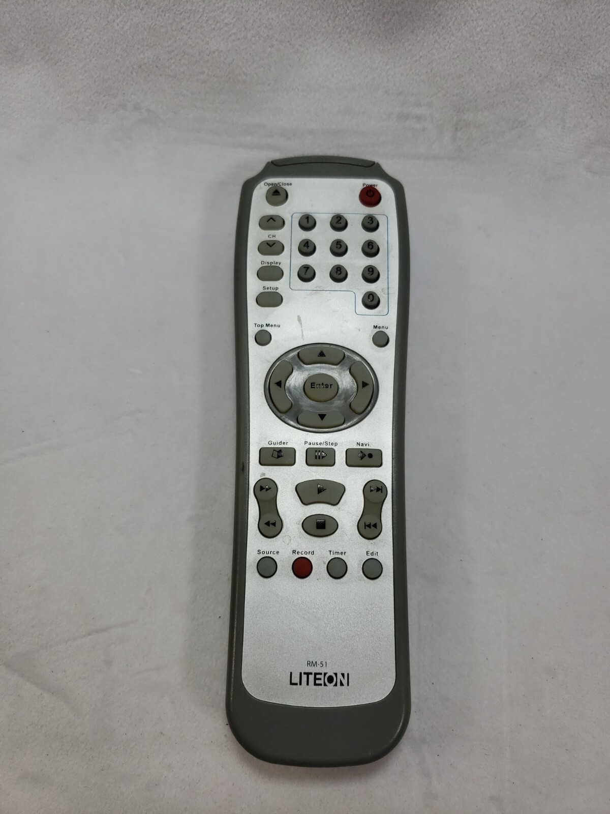 OEM LiteOn RM-51 DVD Recorder Remote Control for LVW-5001 5005 5005SXS ...