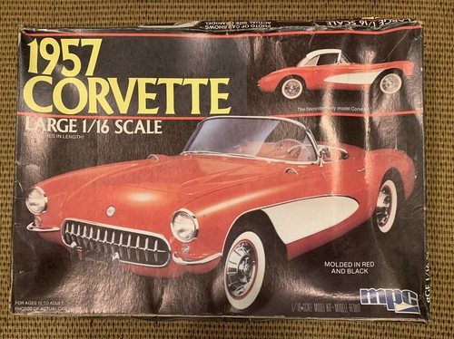 MPC 1957 Corvette Model Big 1/16 Scale Vintage Kit Super Detailed Great ...
