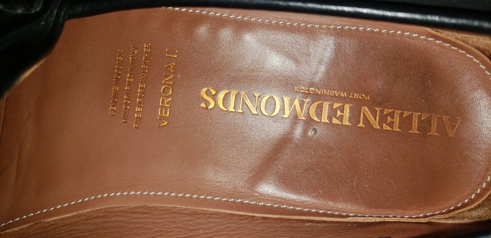 Allen Edmonds "VERONA II" Italian Men's Dress Loafers 10 D Black | eBay