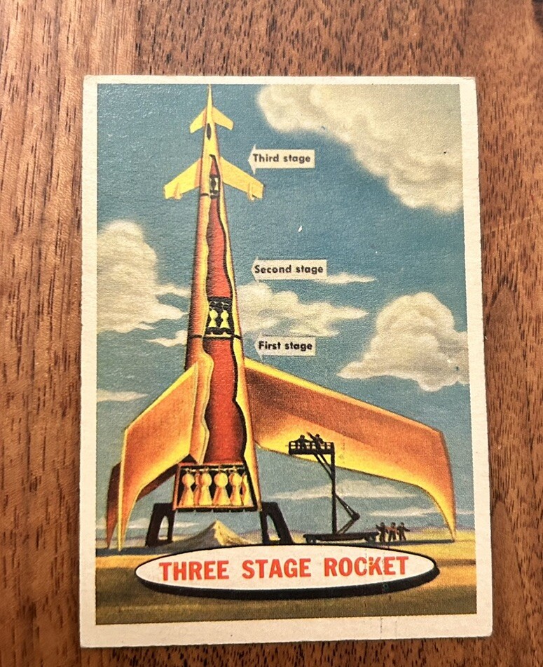 1957 Topps Space Cards - #6 Three Stage Rocket EX | eBay