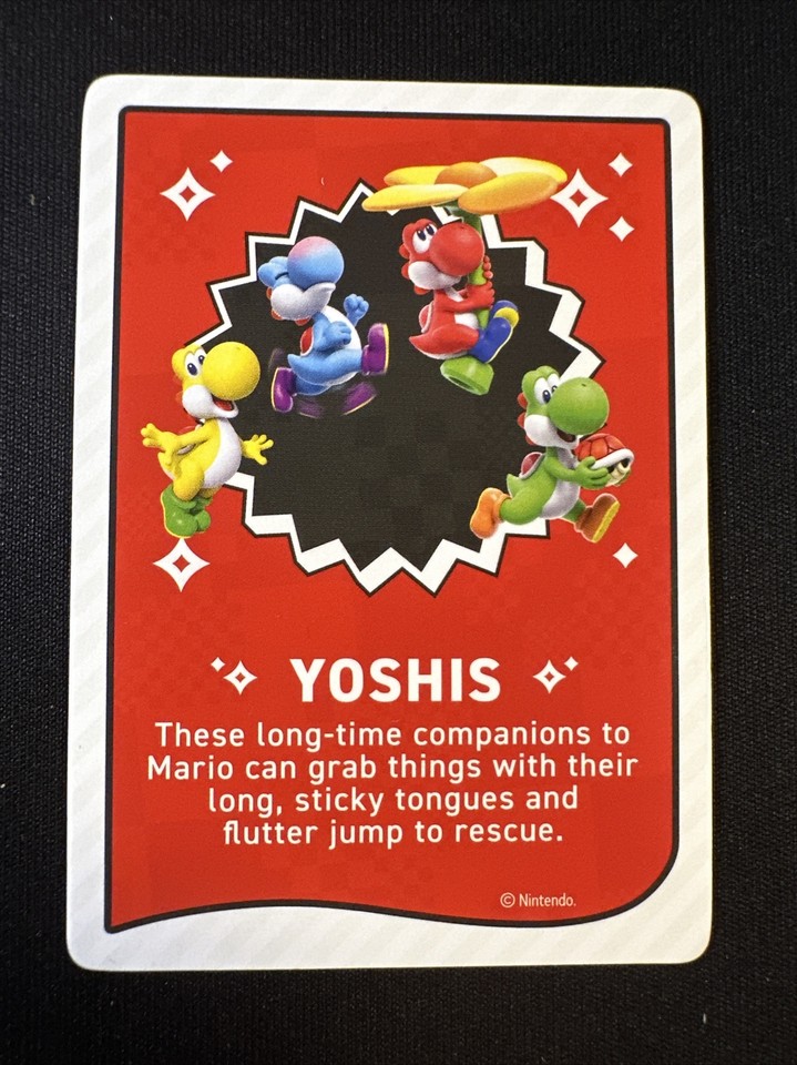 Super Mario Wonder Promo Trading Card, Yoshis from base set, pack-fresh ...