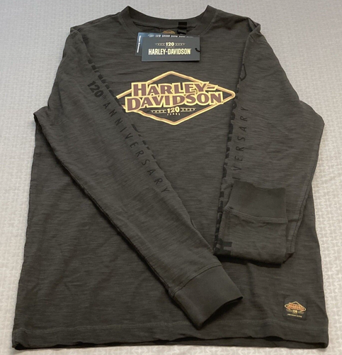 NEW GENUINE HARLEY DAVIDSON 96548-23VM MEN'S 3XL 120TH TEE KNIT DARK ...
