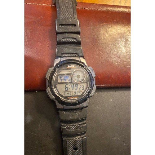 Men's 45mm Casio 5 Alarm Sports Watch, WR to 10BAR, Resin Case and Band ...