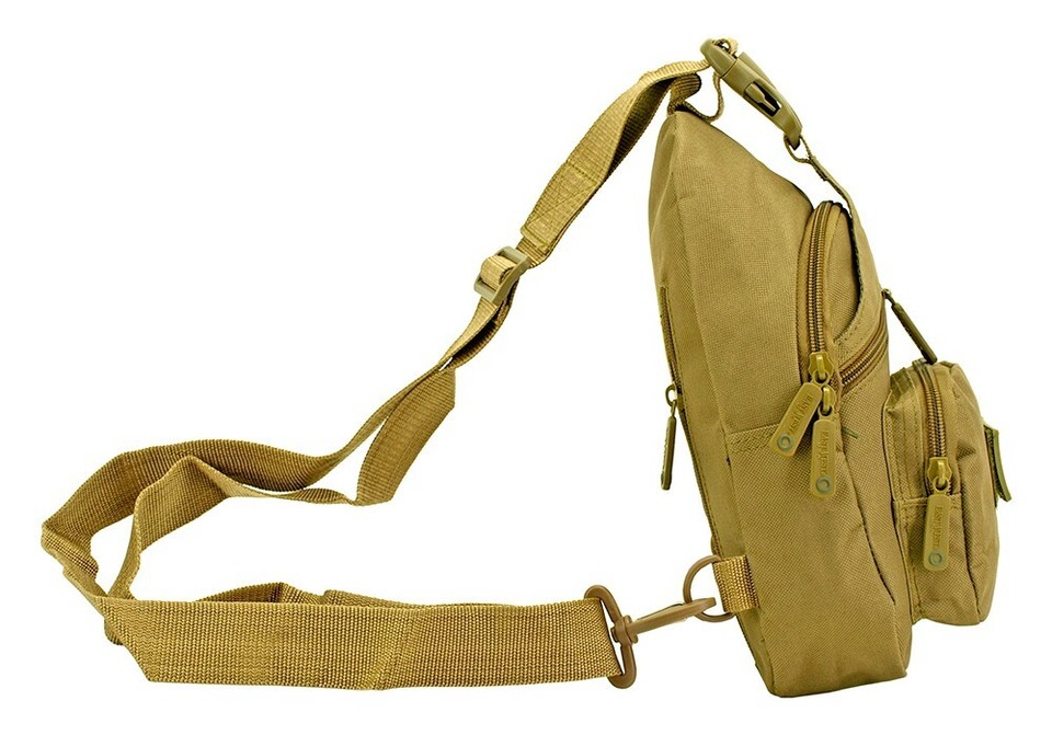 'EAST WEST' Military Side Carry Tactical Sling Bag - Desert Tan | eBay