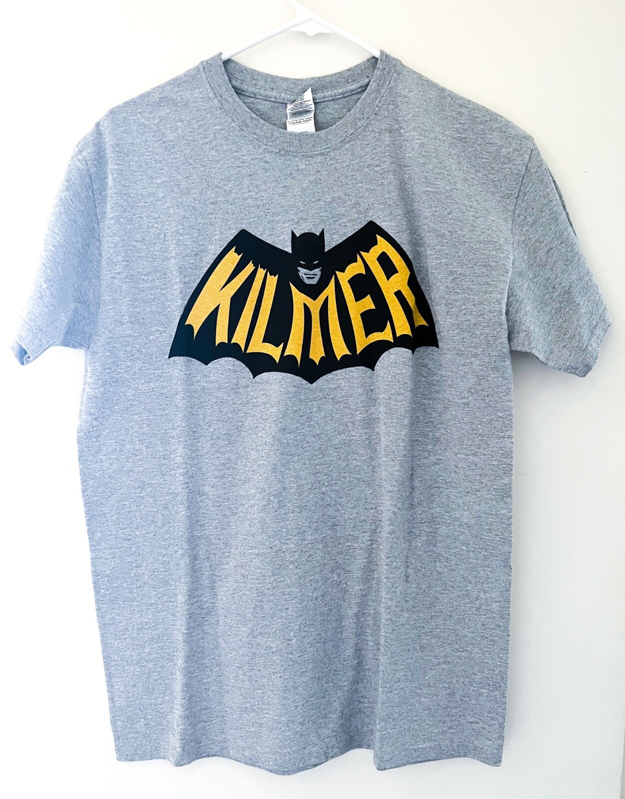 BATMAN Vintage Logo VAL KILMER Mens T Shirt GREY Size… - Gem