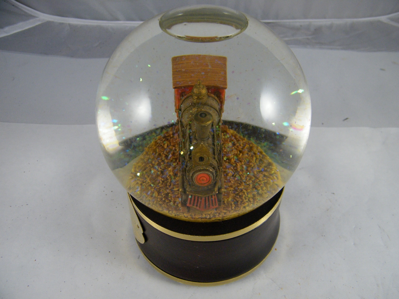 1880 STEAM LOCOMOTIVE SAN FRANCISCO MUSIC BOX COMPANY SNOW GLOBE MELODY ...