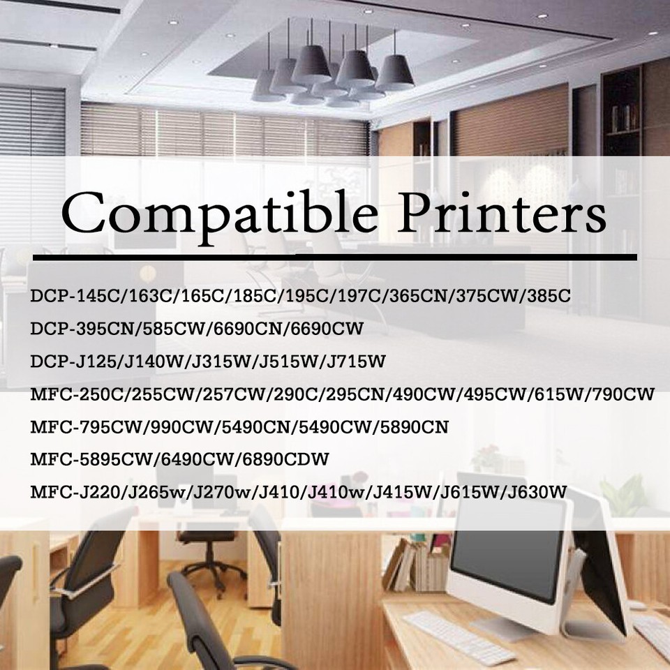 16 Pack LC61 XL LC61XL Ink Cartridge for Brother DCP-195C MFC-495CW ...