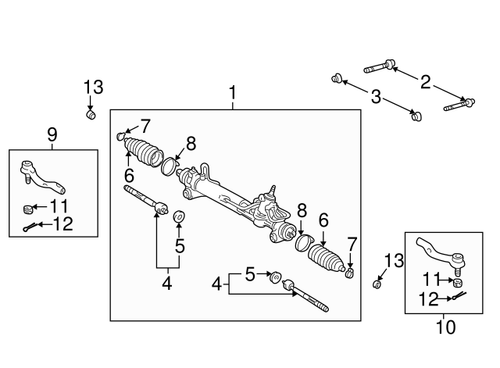 Genuine Lexus RX330 RX350 Toyota Highlander Tie Rod 45460-29435 45460 ...