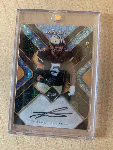 George Karlaftis 2022 Wild Card Auto Mania Rare Blue Lazer 2/3 | eBay