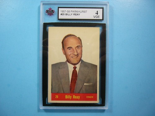 1957/58 PARKHURST NHL HOCKEY CARD #25 BILLY REAY KSA 4 VG/EX NICE!! 57/ ...