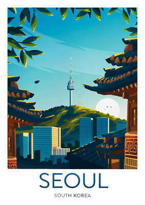 South Korea, Seoul SIZE A3 WALL PRINT TRAVEL POSTERS, PRINT, COLLECT ...