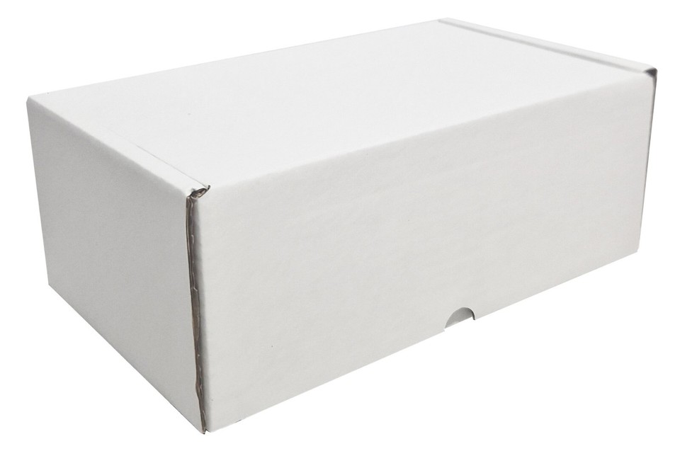 WHITE SHIPPING CARDBOARD BOXES POSTAL MAILING GIFT PACKET SMALL PARCEL ...