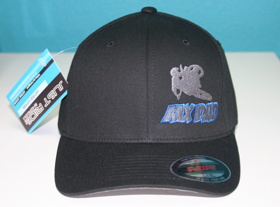 MX DAD FLEXFIT HAT FITTED CAP MOTOCROSS MOTO FATHER DIRT BIKE JUST RIDE ...