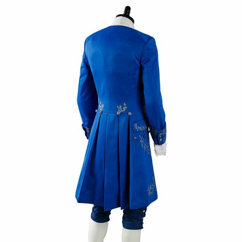 Beauty and the Beast Dan Stevens Prince Cosplay Costume Blue Uniform ...
