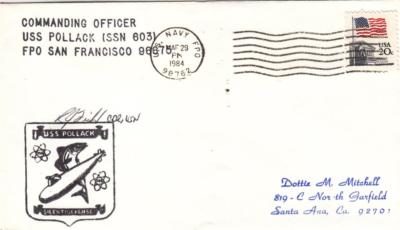 1984, USS Pollack, SS-603, CO Signed (N1572) | eBay