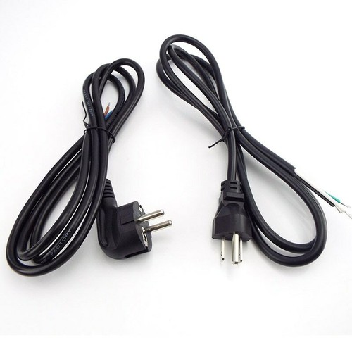 Open End Rewired AC Power Cable Extension Cord Electrical Fan Vacuum ...