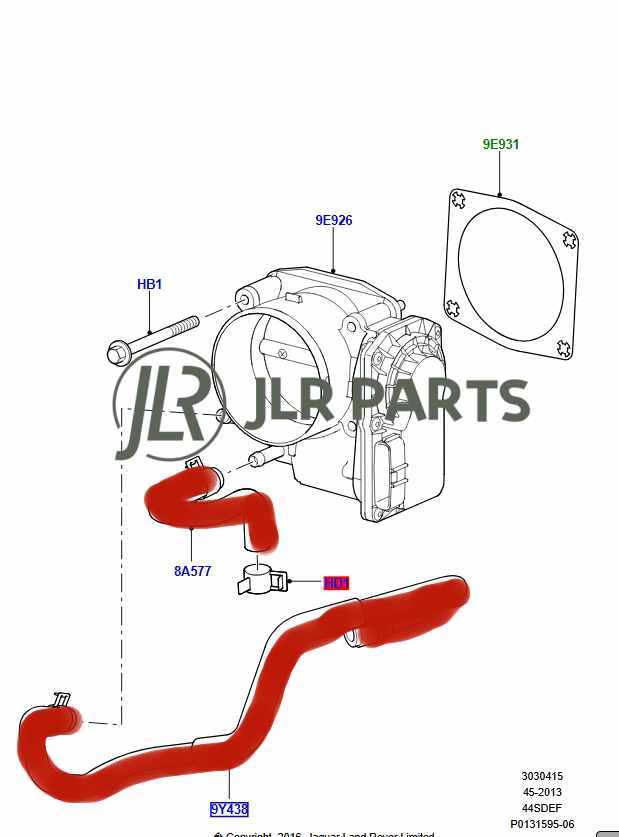 Genuine Land Rover LR3 Range Sport 4.4 THROTTLE BODY HOSE SET LR006161 ...