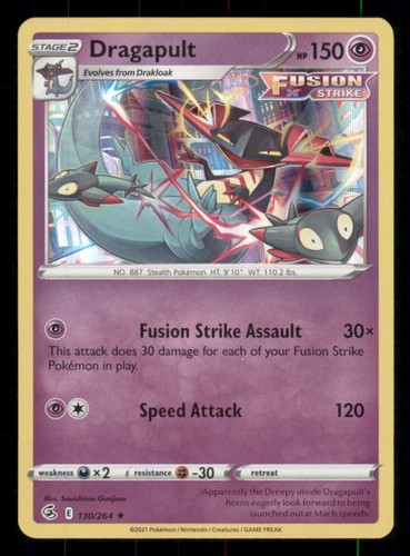 Dragapult SWSH08: Fusion Strike #130/264 Holo Rare Holo Pokemon NM | eBay
