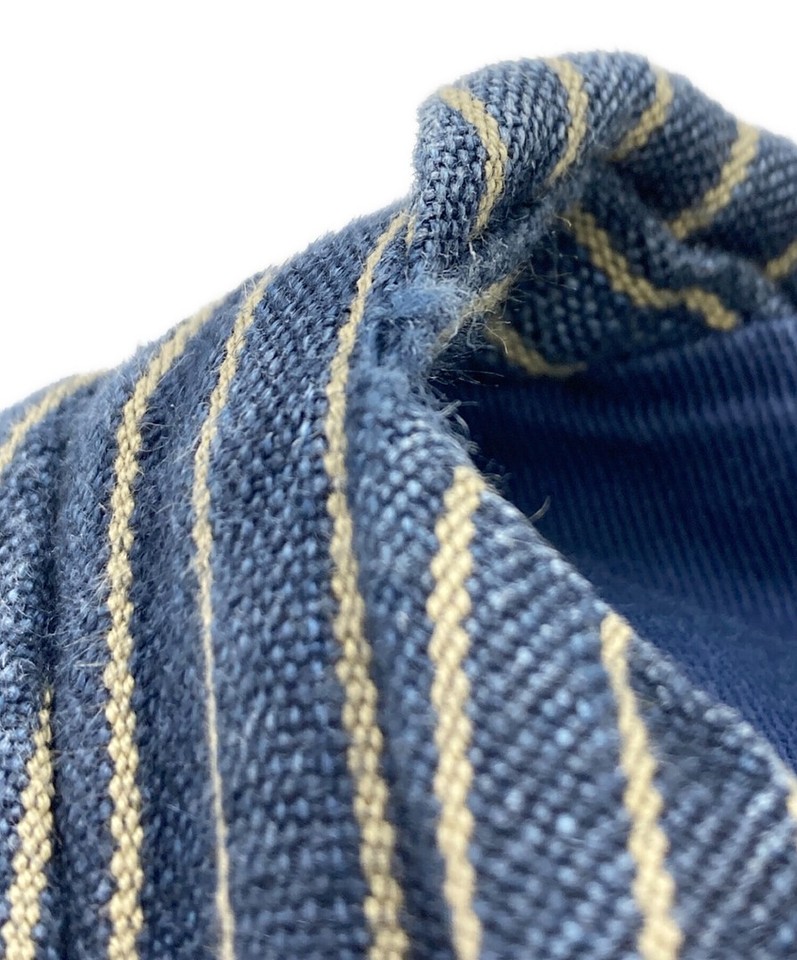 KAPITAL Linen Stripe Cache-coeur Coat Indigo 3730 | eBay