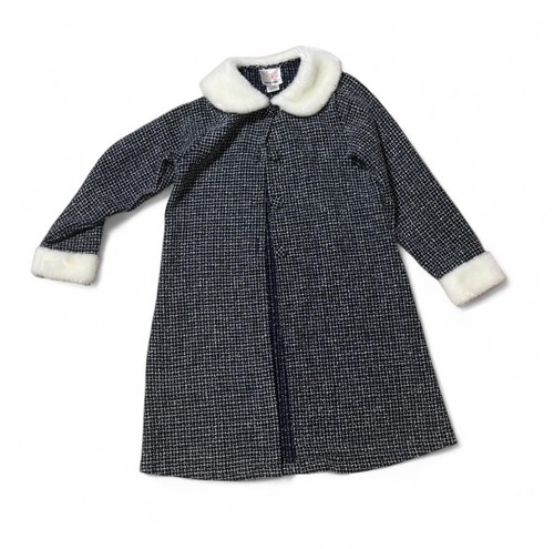 Dollie & Me - black and white tweed coat with faux fur trim- youth size ...