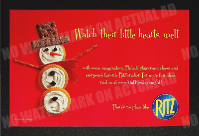 Kraft Ritz Crackers Snowman 2004 Trade Print Magazine Ad Poster ADVERT ...