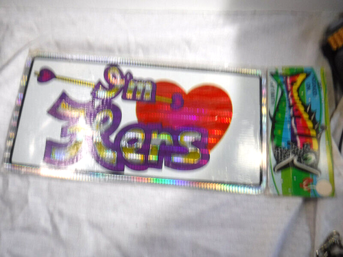 New Vintage Retro I'm Hers Heart Fishscale Prismatic Metal License ...