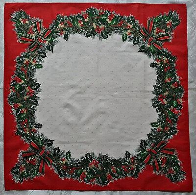 VINTAGE BRAZIL AUTHENTIC CHRISTMAS ART DECORATION RED COTTON 31 ...