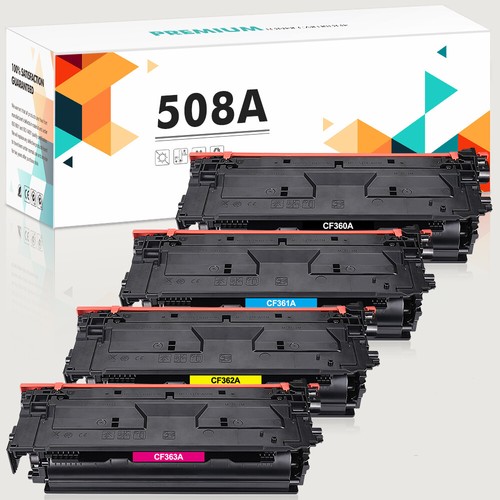 4x Toner CF360A 508A Black Color Set for HP Laserjet Enterprise M553x ...