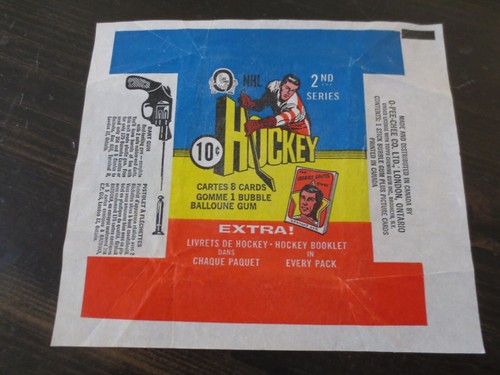 1971-1972 O-Pee-Chee Wax Pack Wrapper (2nd Series) - EXCELLENT - (a few ...