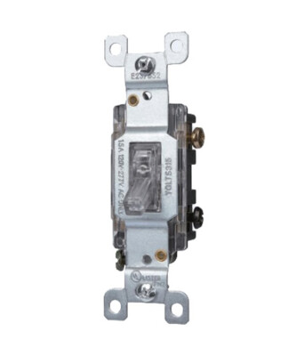 (1 pc) Clear Lighted 3-Way 15A Toggle Switch 15 Amp Illuminated ...
