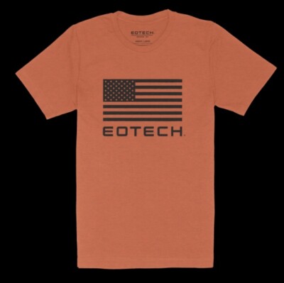🌟 GENUINE EOTECH AMERICAN FLAG MEN'S COPPER T-SHIRT SIZE XXL SKU# EOT ...