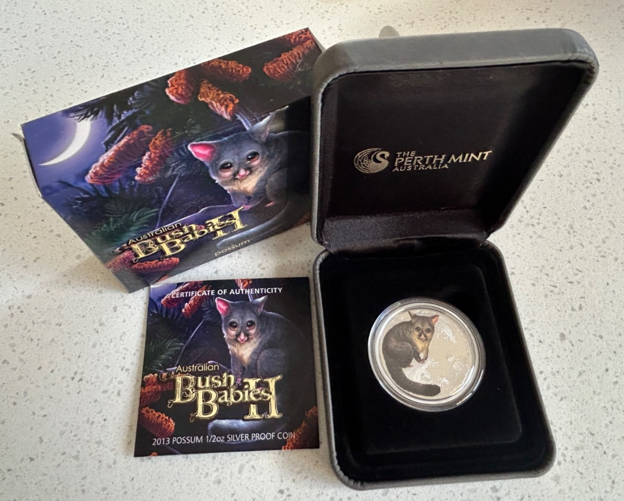 AUSTRALIAN: 2013 50 CENT BUSH BABIES II POSSUM 1/2 oz SILVER COIN #BB11 ...