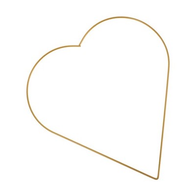Wire Wreath Frame - Hanging Heart Shaped Metal Hoop Wreath Frame ...