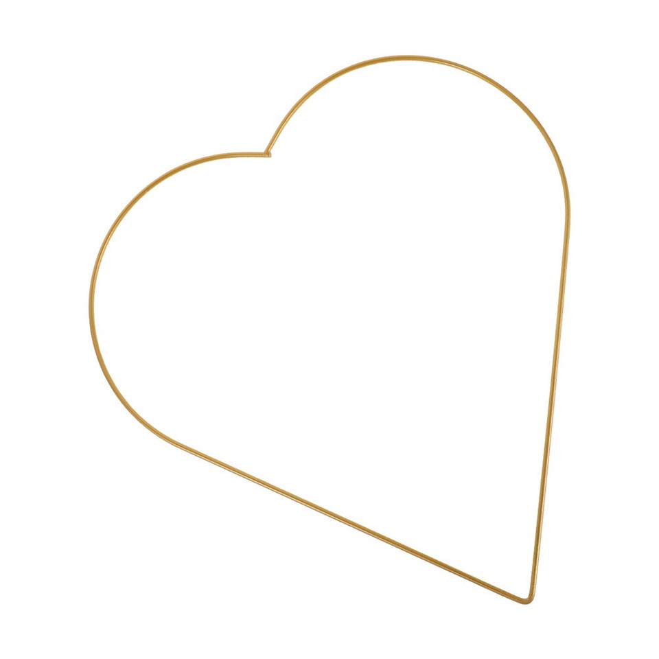 Wire Wreath Frame - Hanging Heart Shaped Metal Hoop Wreath Frame ...