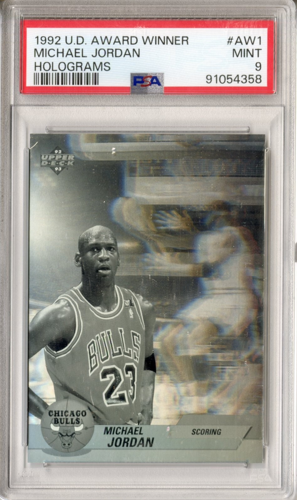 Michael Jordan 1992 Upper Deck #AW1 Award Winner Holograms (Low Series ...