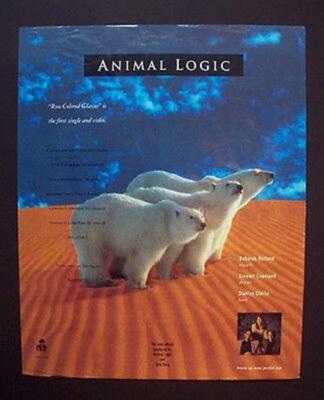 Animal Logic Stewart Copeland, Stanely Clarke 1991 Poster Type Advert ...