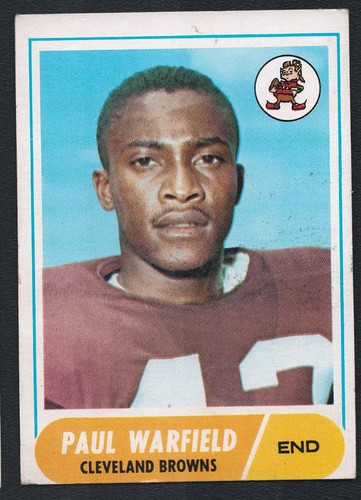 1968 TOPPS FOOTBALL CARD #49 PAUL WARFIELD WIDE RECEIVER CLEVELAND ...
