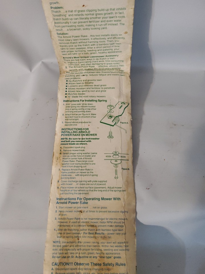 Arnold 16" Power Rake De-Thatching Blade Fits MOST Rotary Mowers made ...