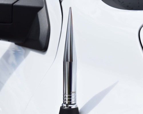 TRUE SPIKE CHROME 5" BILLET FAT SPIKED AM/FM RADIO ANTENNA CAR TRUCK ...