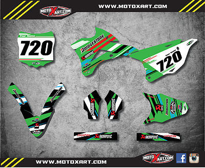 2014 - 2018 Kawasaki KX 85 custom graphics kit RUFF STYLE decals ...