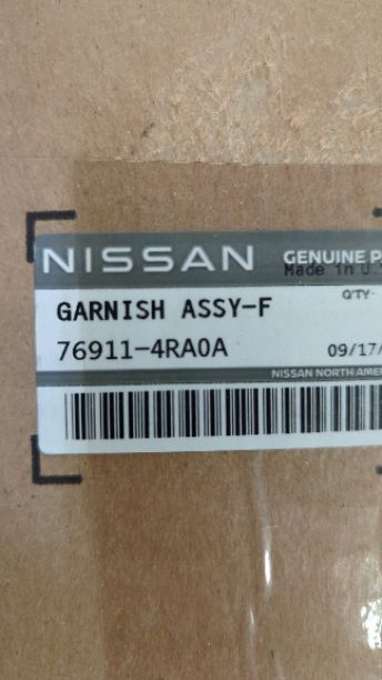 New OEM Nissan Windshield Pillar Trim Grey 2016-2019 Maxima 76911-4RA0A ...