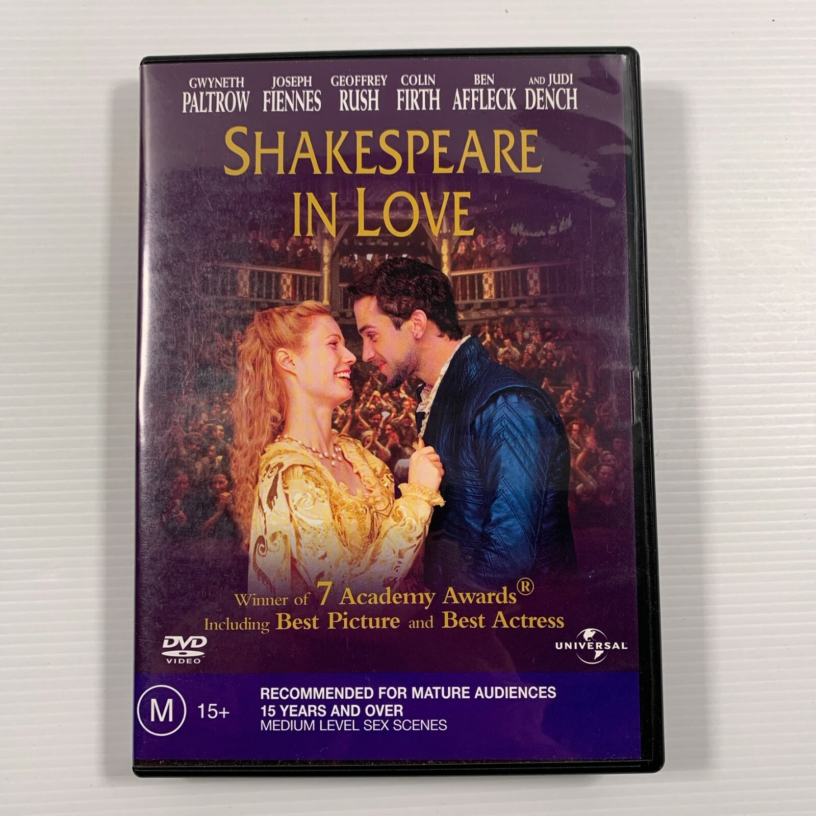 Shakespeare In Love (DVD, 2004) 1998 film Gwyneth Paltrow Colin Firth Region 4 5050582074086 | eBay