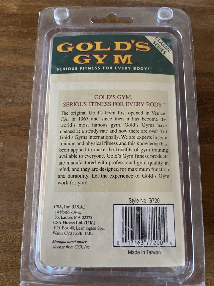 NEW Golds Gym Authentic 8’ Nylon Jump Rope With Swivel Contoured Wooden ...