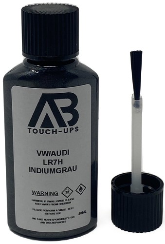 VW/AUDI LR7H INDIUM GREY TOUCH UP PAINT BOTTLE BRUSH KIT 30ML | eBay