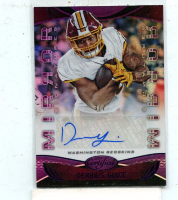 Derrius Guice 2019 Panini Certified Mirror Signatures Purple Parallel ...